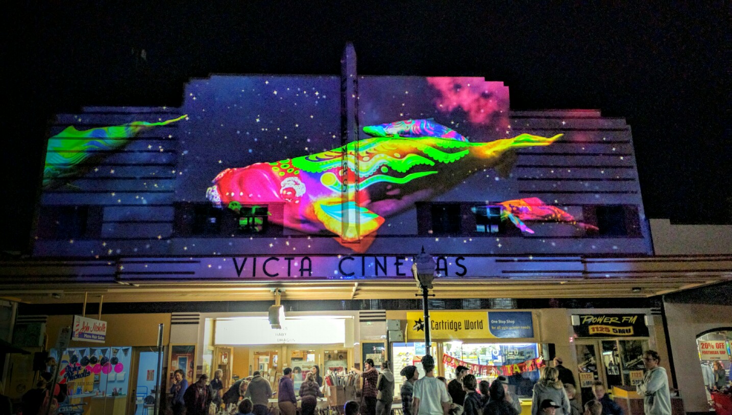 Cosmic Whalesong for Victa Cinema, Victor Harbor - illuminart stories ...