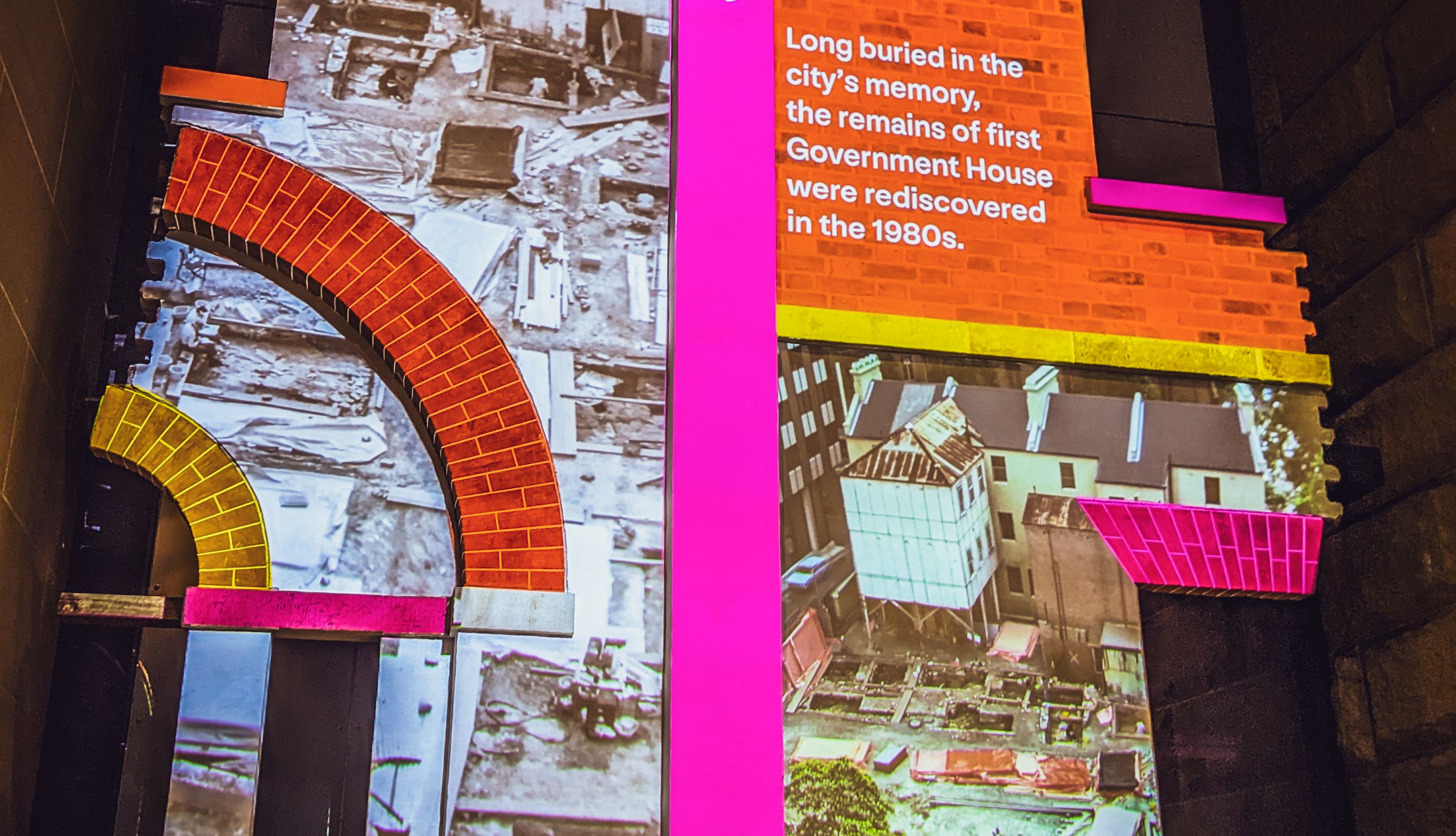 Museum of Sydney Projection Wall - illuminart stories in light